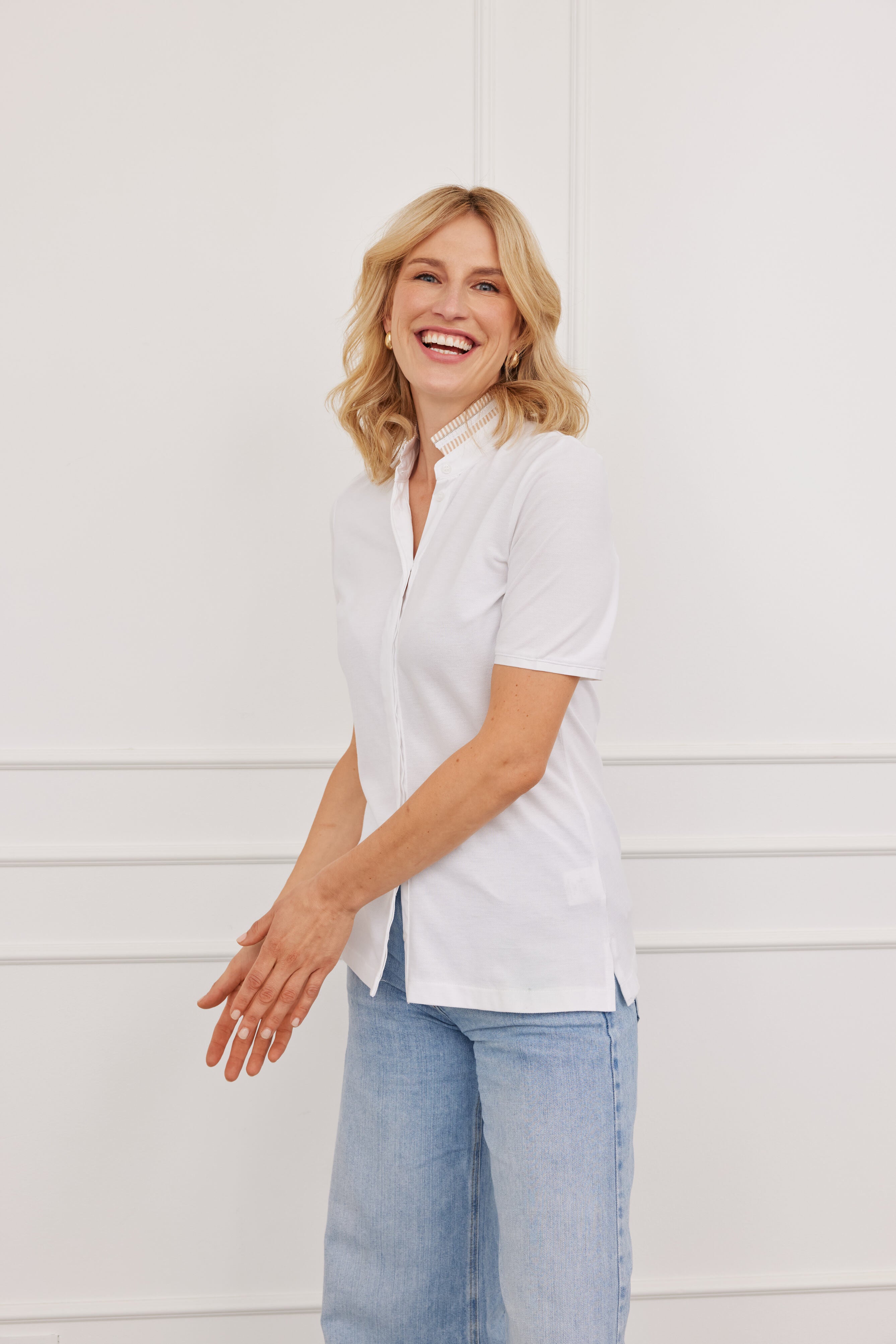 Polo Elegant Emma Weiß – ByMi Shop